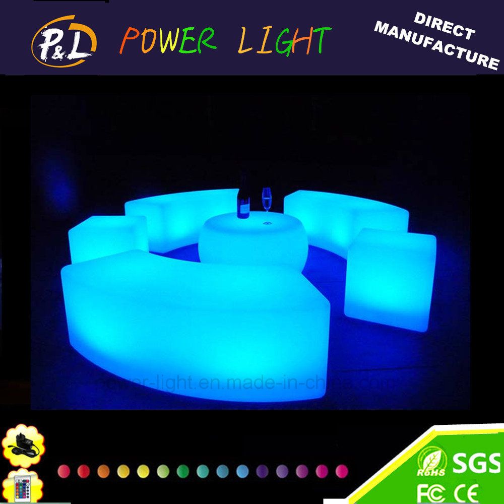 Outdoor Furniture Rechargeable Colorful LED Lighted Snake Bench ...