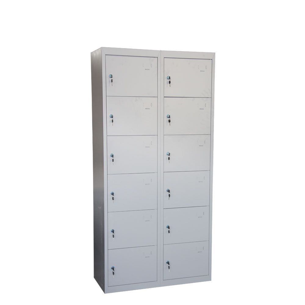Steel Structure Knock Down Metal Wardrobe Locker with 12 Doors - Staff ...