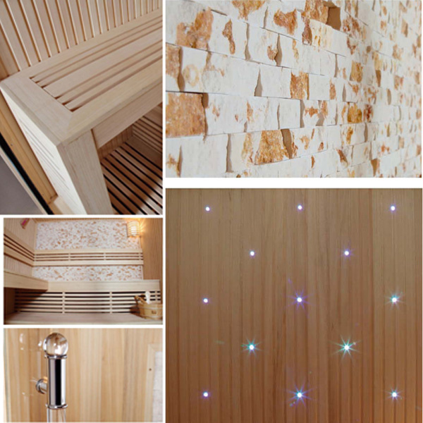 2018 New Design Luxury Culture Stone Dry Sauna Room Steam Room Sauna ...