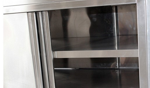 Stainless Steel Storage Cabinet with Sliding Door - Cupboard Cabinet ...