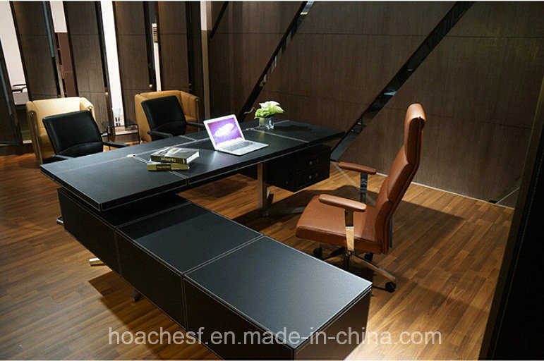 Contemporary Wood L-Shape Corner Boss Table for Workstation (YA02 ...